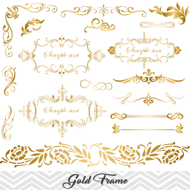 Gold Swirl Border