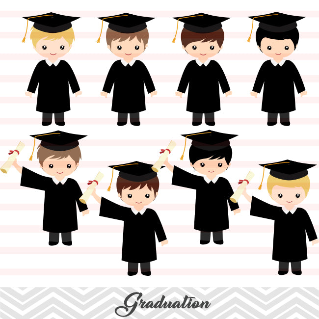 Graduation Boys Clip Art, Boys Graduate, Preschool Kindergarten ...