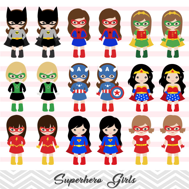 Little Girl Superhero Cartoon