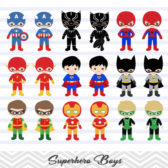 Superhero Boys Digital Clip Art, Avengers Clip Art – Tracy Digital Design