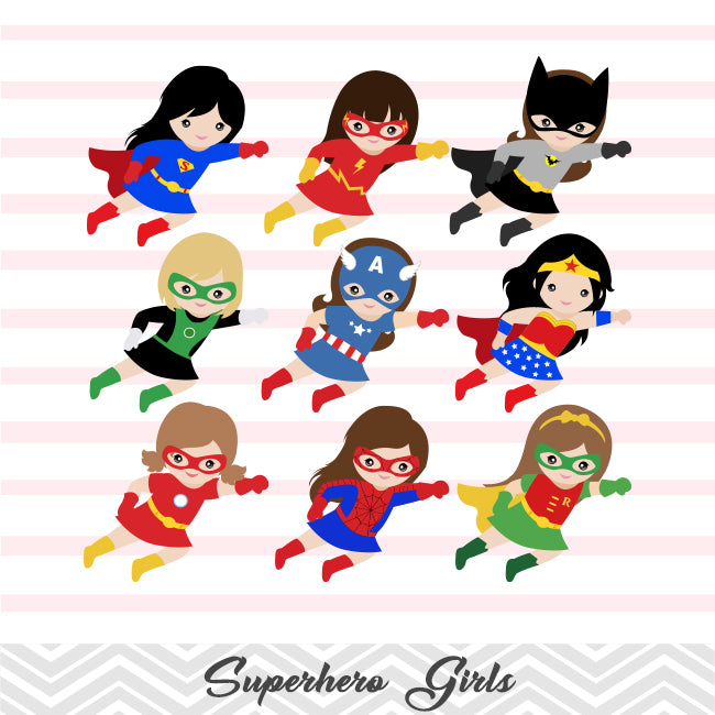 27 Superhero Girls Digital Clip Art, Avengers Clip Art – Tracy Digital ...