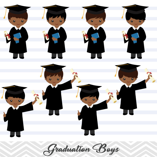 African American Boy Graduation Clip Art, Boys Graduate – Tracy Digital ...