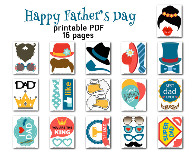 Happy Father's Day Photo Booth Props – Tracy Digital Design