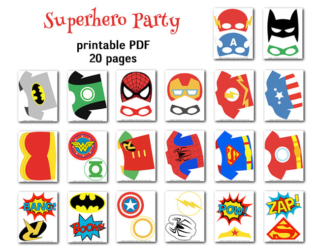 Superhero Photo Booth Props – Tracy Digital Design