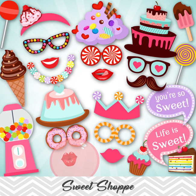 Sweet Shoppe Photo Booth Props – Tracy Digital Design