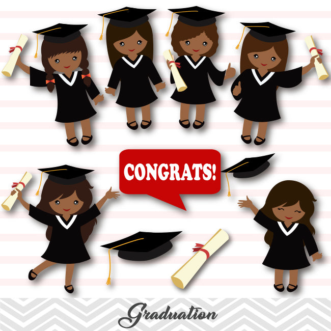 African American Graduation Girls Clip Art, Girls Graduate – Tracy ...