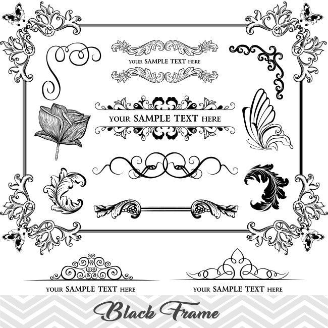Black Border Design Clip Art