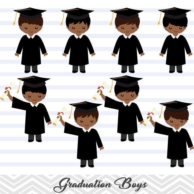 African American Boy Graduation Clip Art, Boys Graduate – Tracy Digital ...
