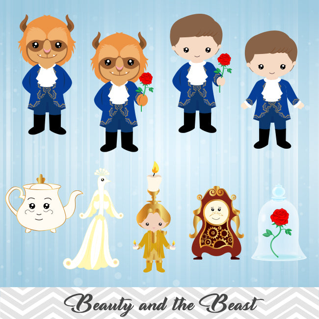 Beauty and the Beast Digital Clip Art, Princess Belle – Tracy Digital ...